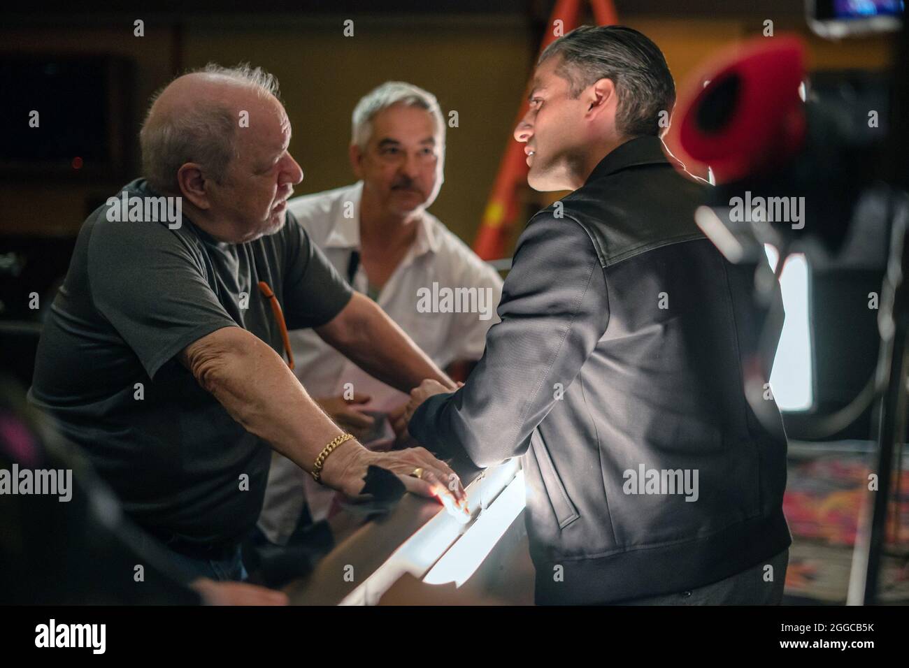 THE CARD COUNTER, from left: director Paul Schrader, first assistant ...