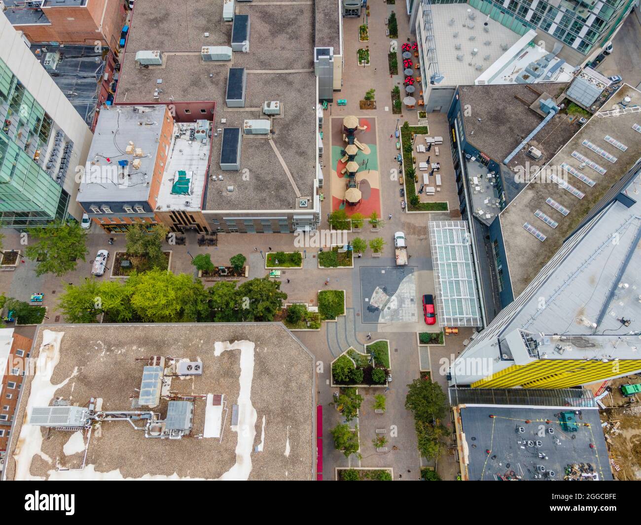 Aerial photograph of the beautiful University of Iowa campus and ...