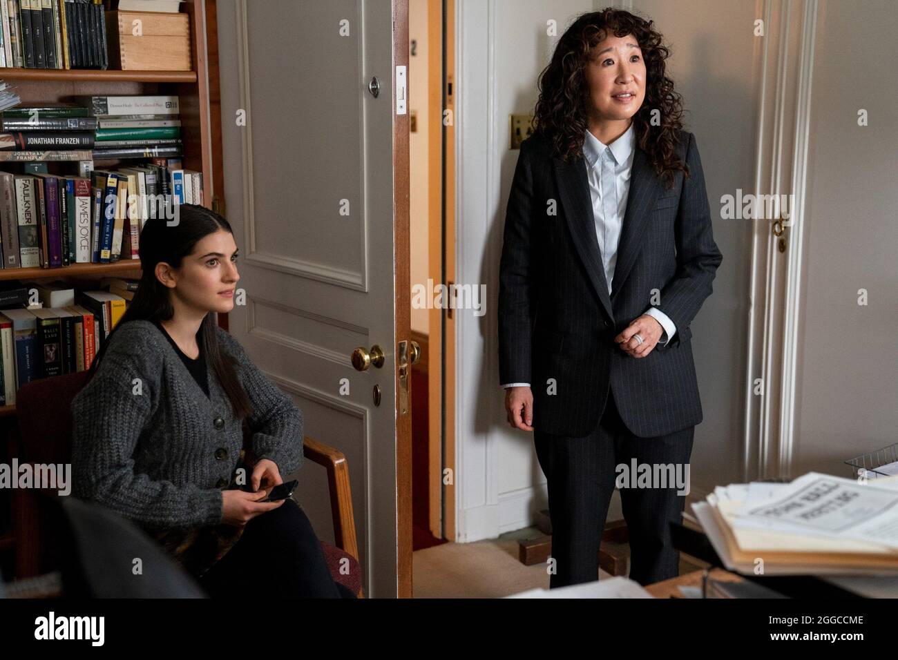 THE CHAIR, from left: Ella Rubin, Sandra Oh, The Town Hall', (Season 1 ...