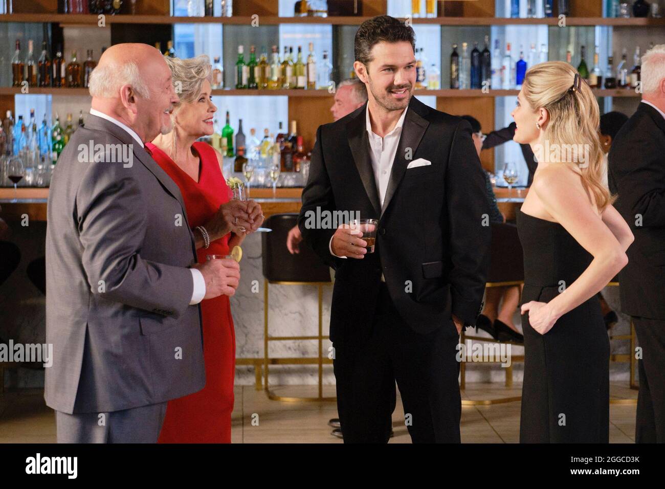 A LITTLE DAYTIME DRAMA, from left: Serge Houde, Michelle Scarabelli ...