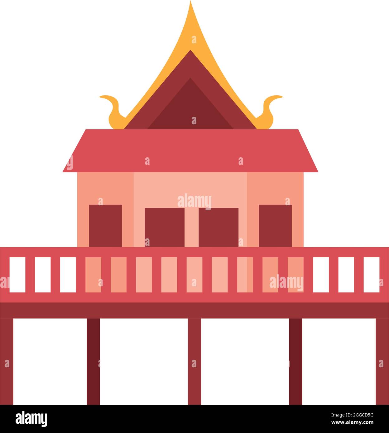 Thailand traditional house Stock Vector Images - Alamy