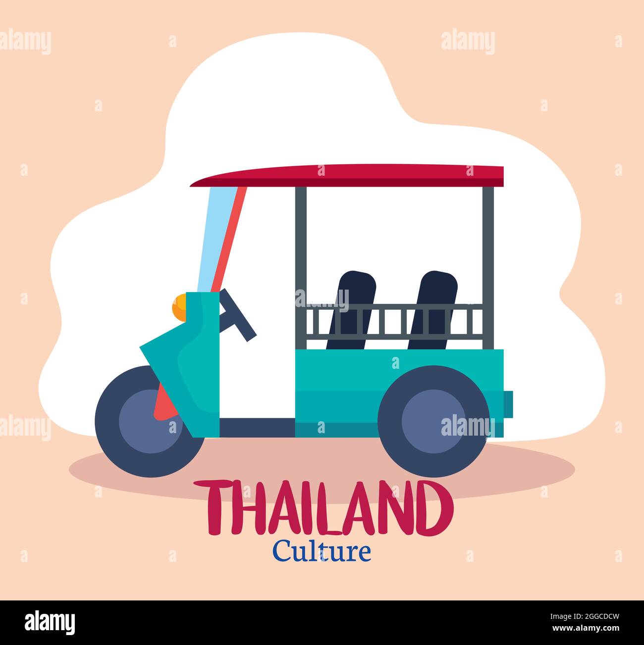 Thailand culture cart Stock Vector Image & Art - Alamy