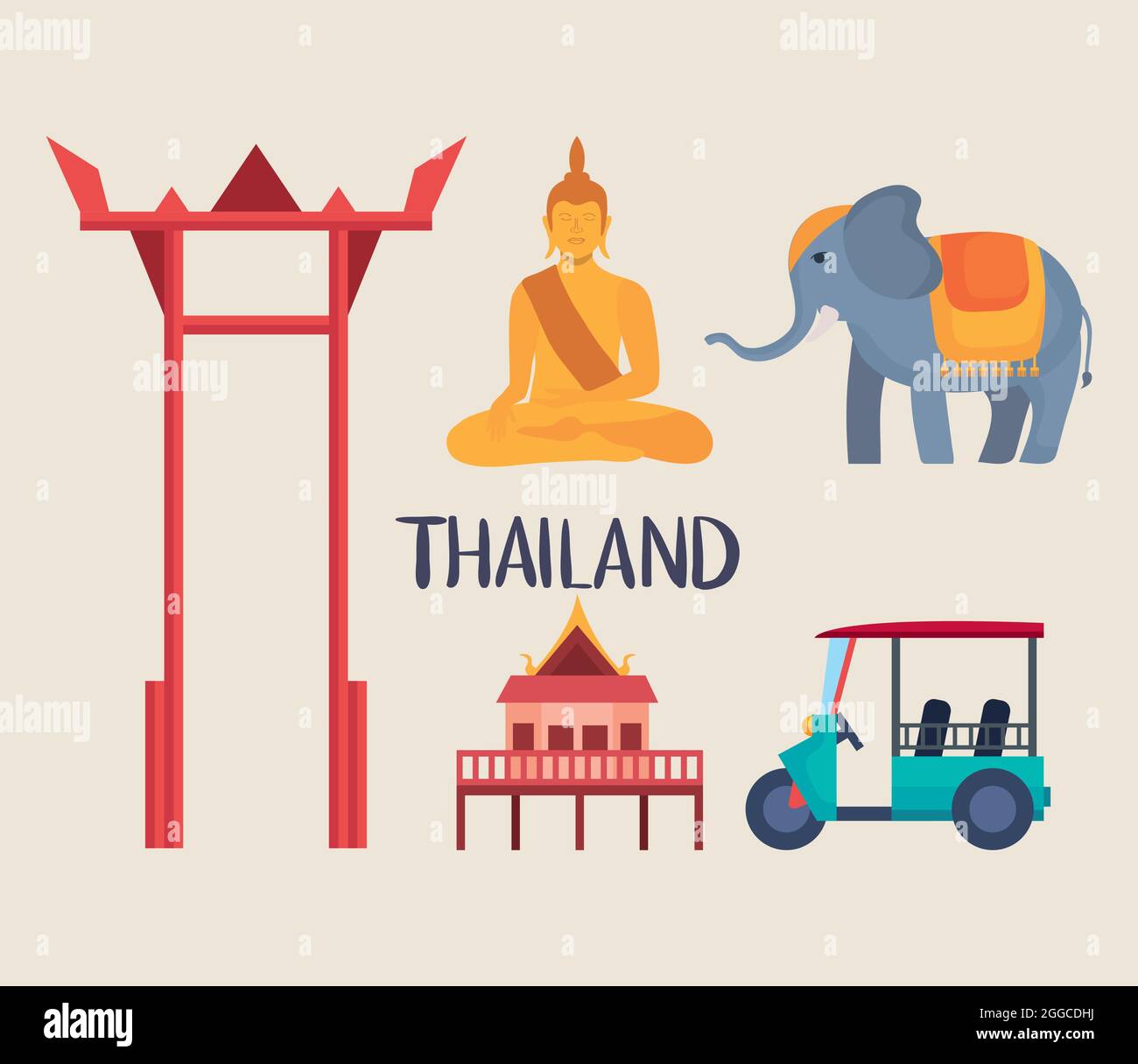 Thailand icon set Stock Vector Image & Art - Alamy