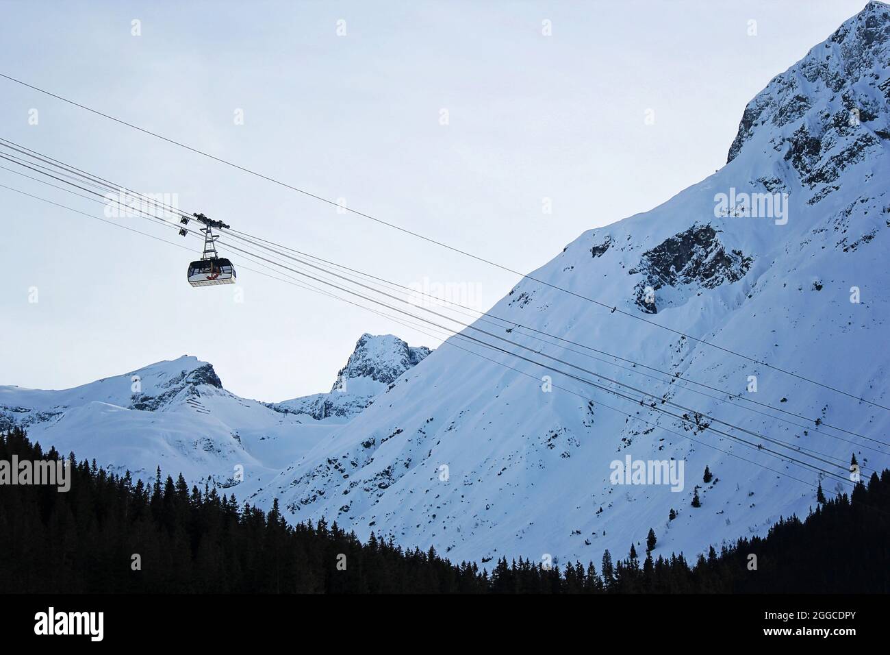 Cable Car Gondola in Austria Stock Photo - Alamy