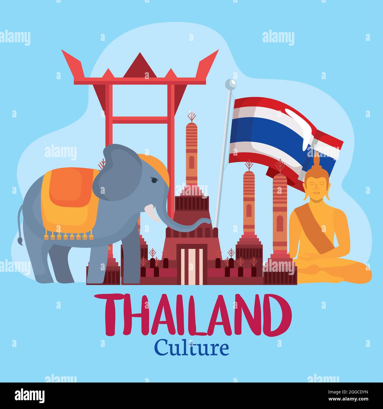 elephant and thailand icons Stock Vector Image & Art - Alamy