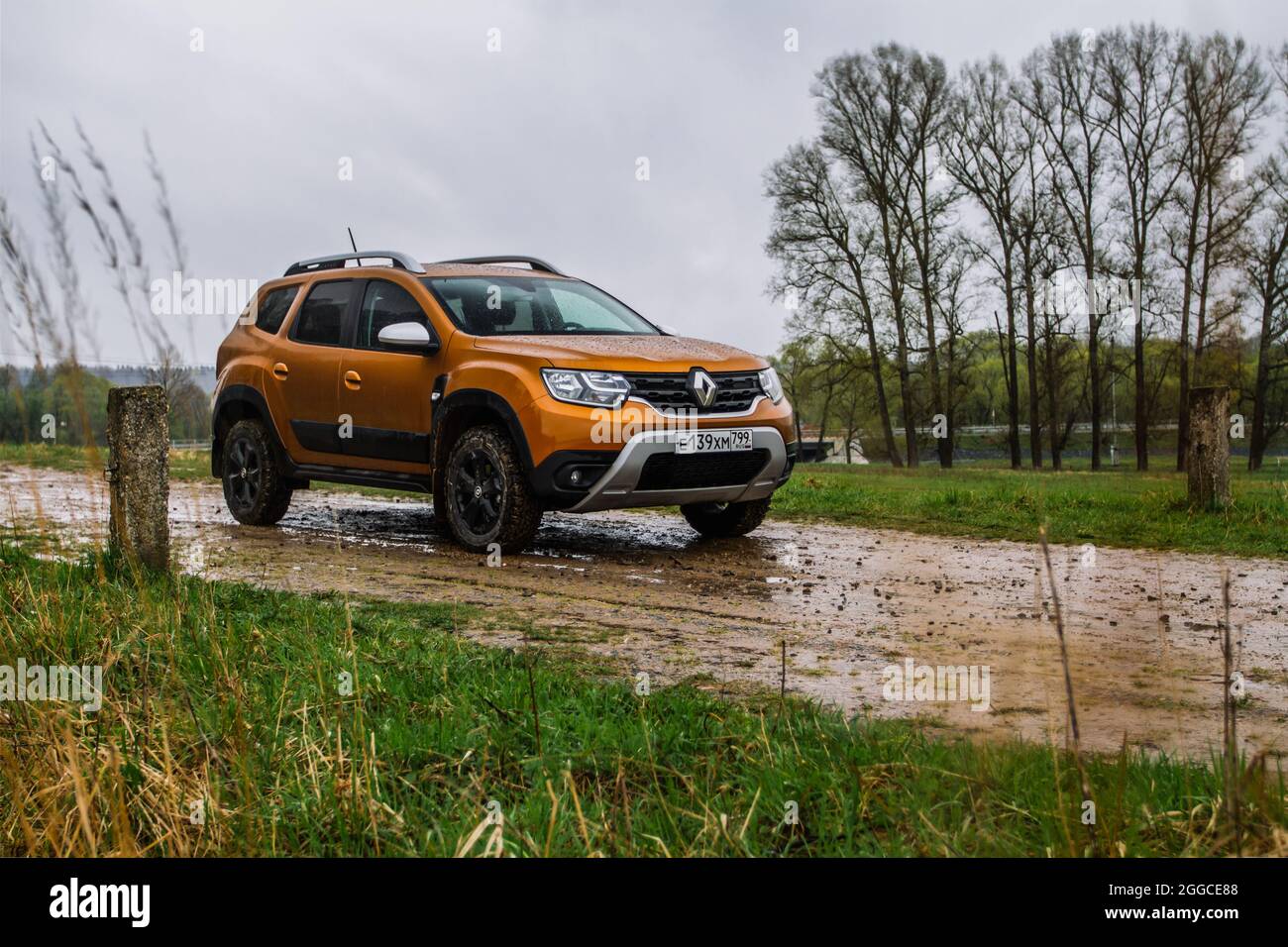 MOSCOW, RUSSIA - MAY 08, 2021 Renault Duster second generation. Compact ...