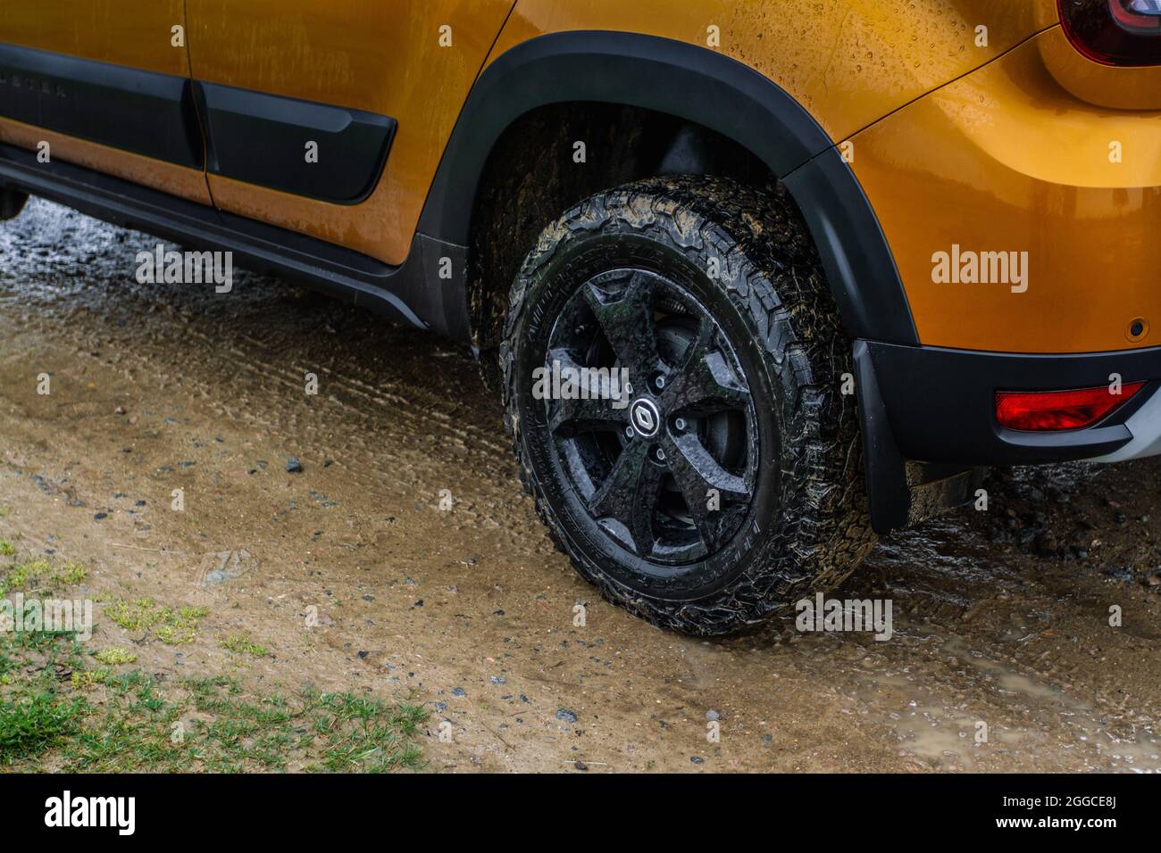 MOSCOW, RUSSIA - MAY 08, 2021 Renault Duster second generation. Compact ...
