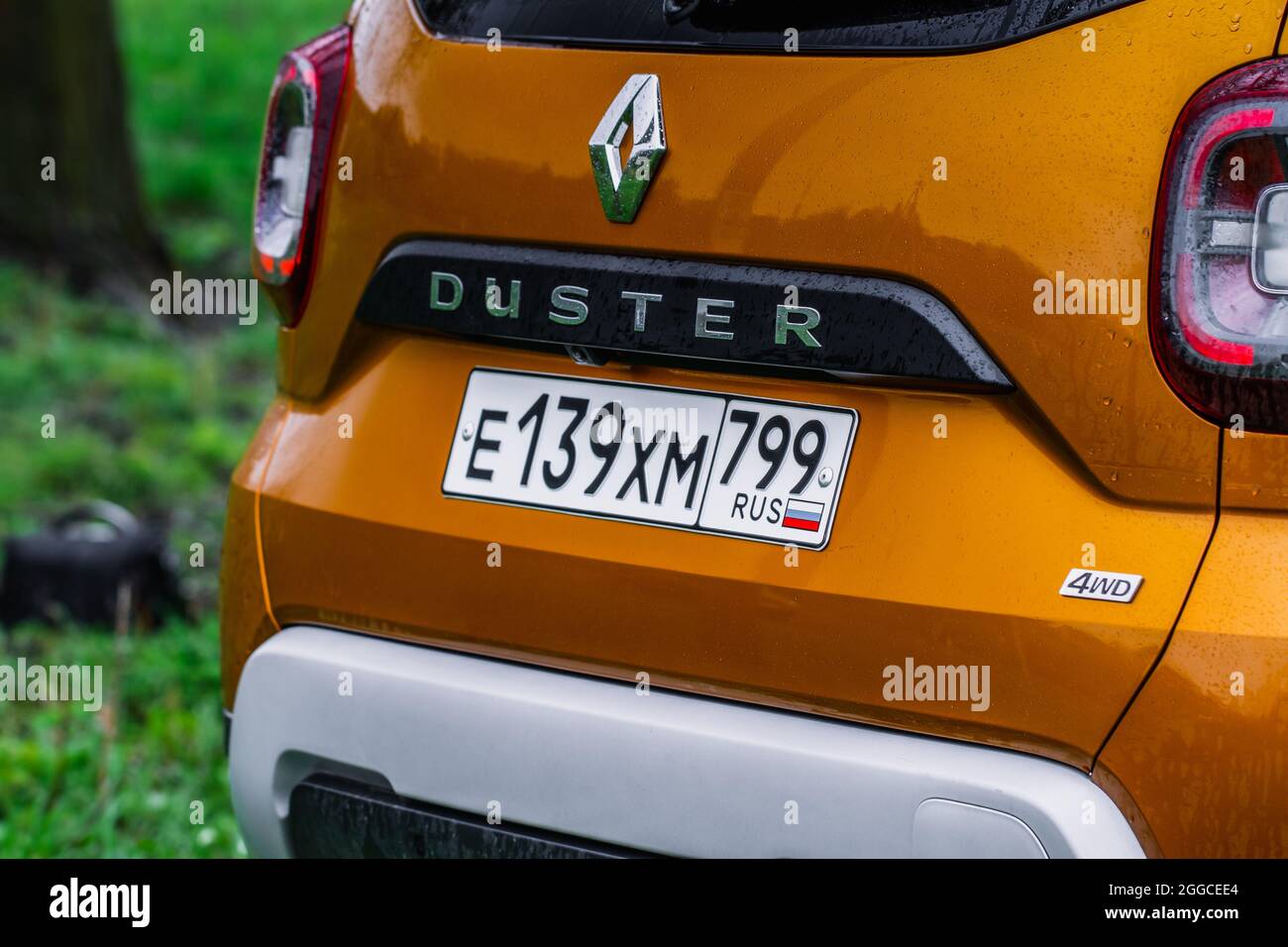 MOSCOW, RUSSIA - MAY 08, 2021 Renault Duster second generation details ...