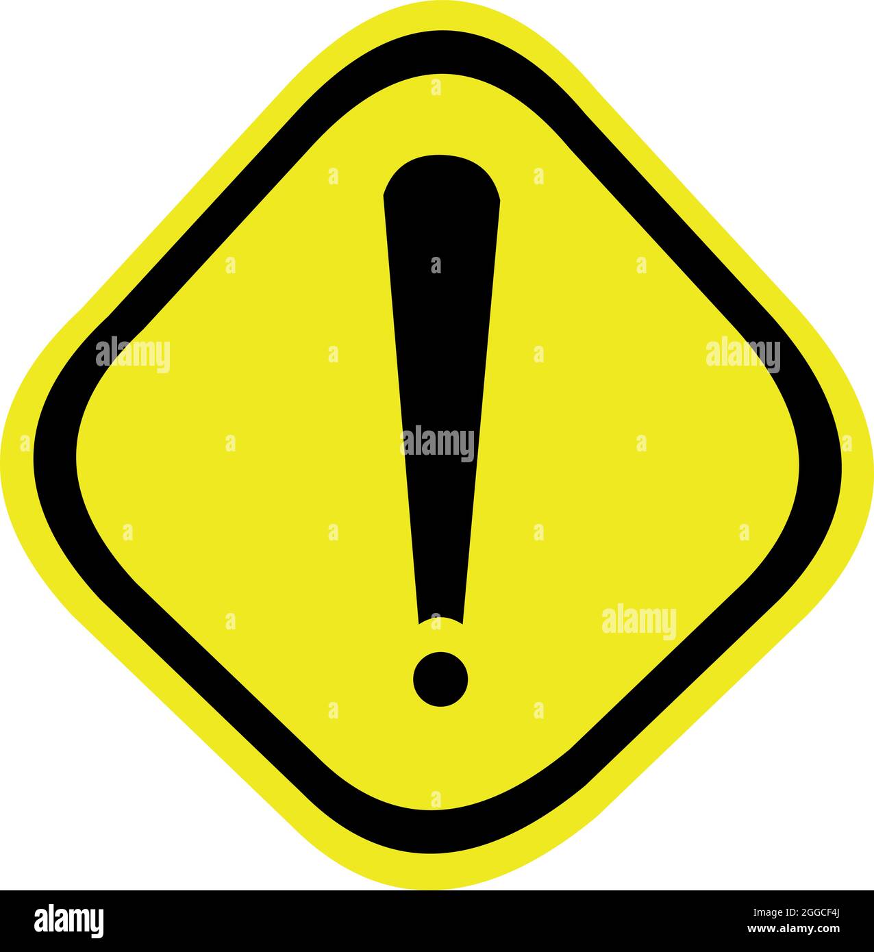 Vector illustration of traffic sign with exclamation mark Stock Vector ...