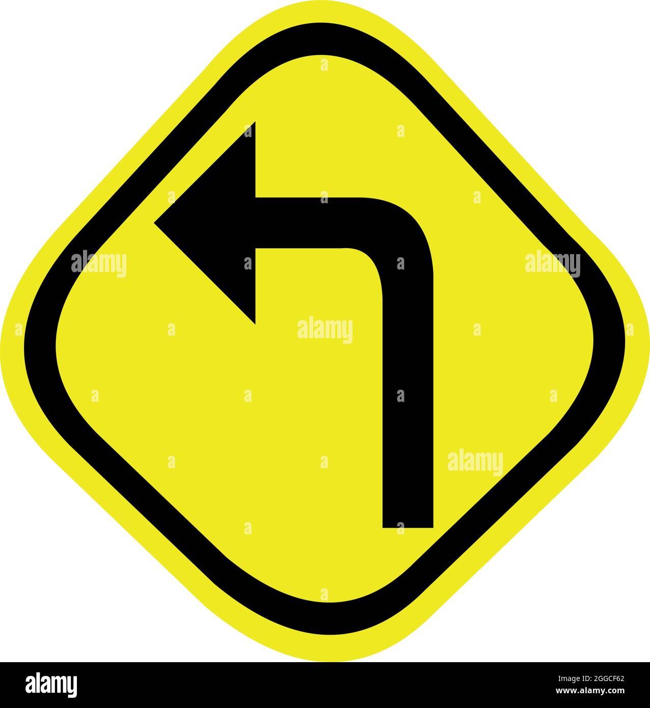 Vector illustration of traffic sign turn left Stock Vector Image & Art - Alamy