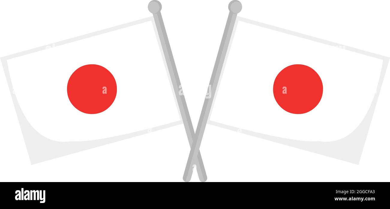 Vector illustration of crossed japan flags Stock Vector Image & Art - Alamy