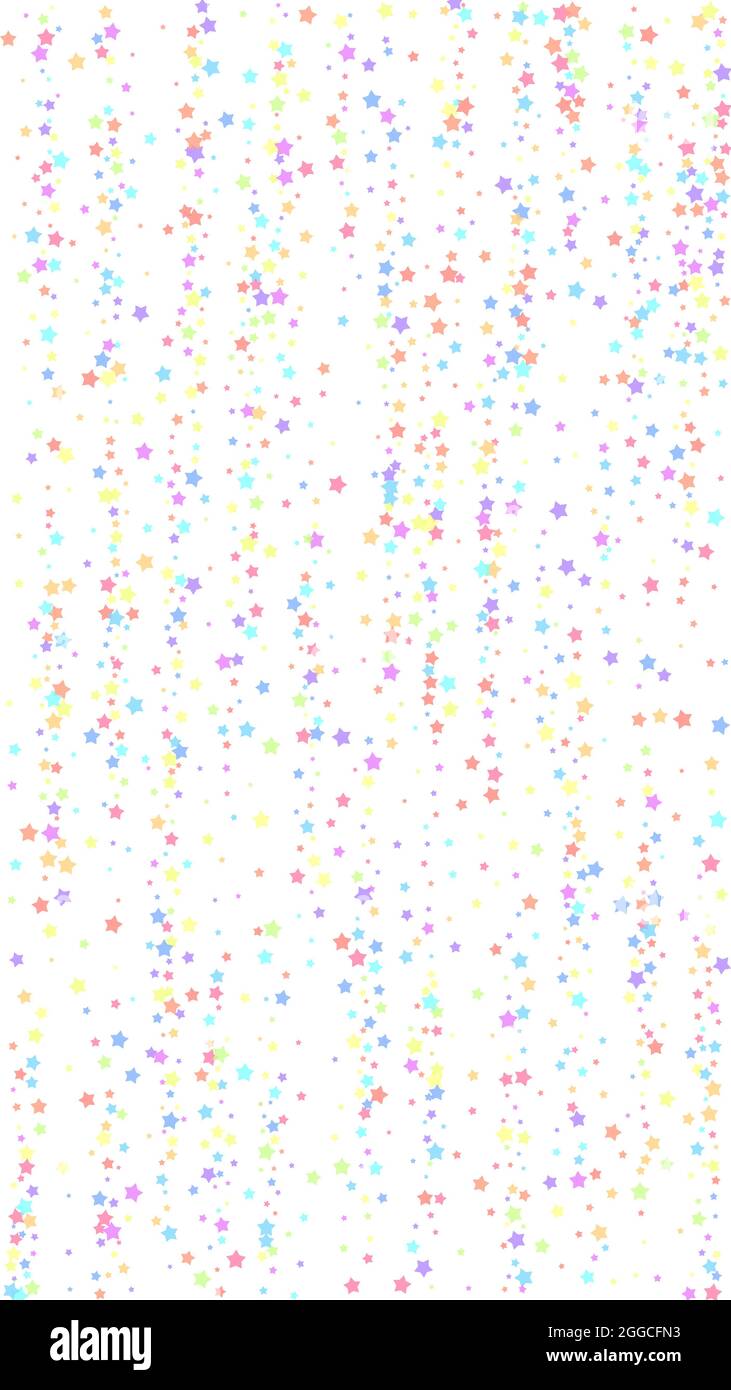 Festive precious confetti. Celebration stars. Colorful stars on white ...