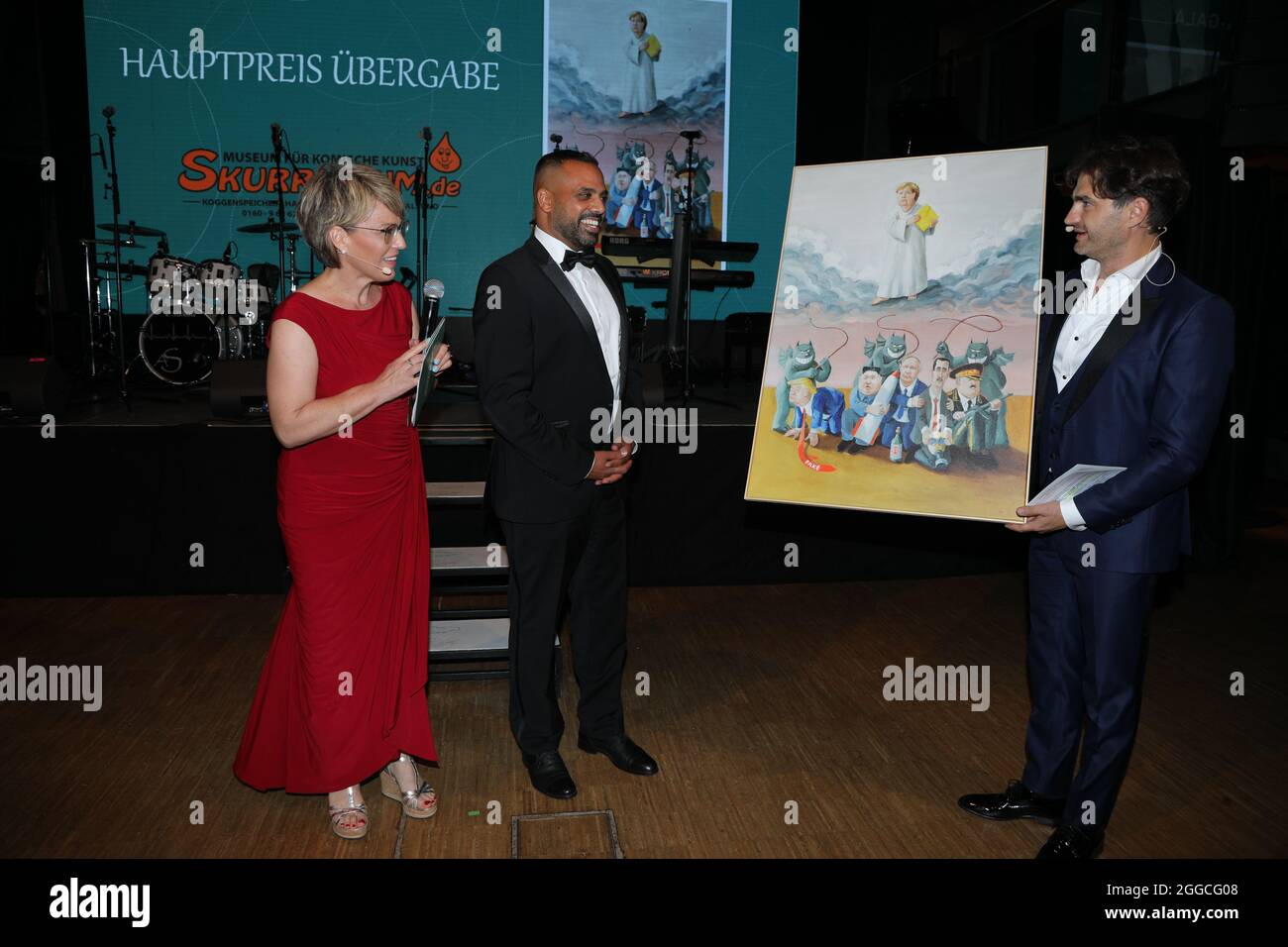 Andrea Ballschuh,der Tombola-Gewinner des Bildes des Künstlers Rolf ...