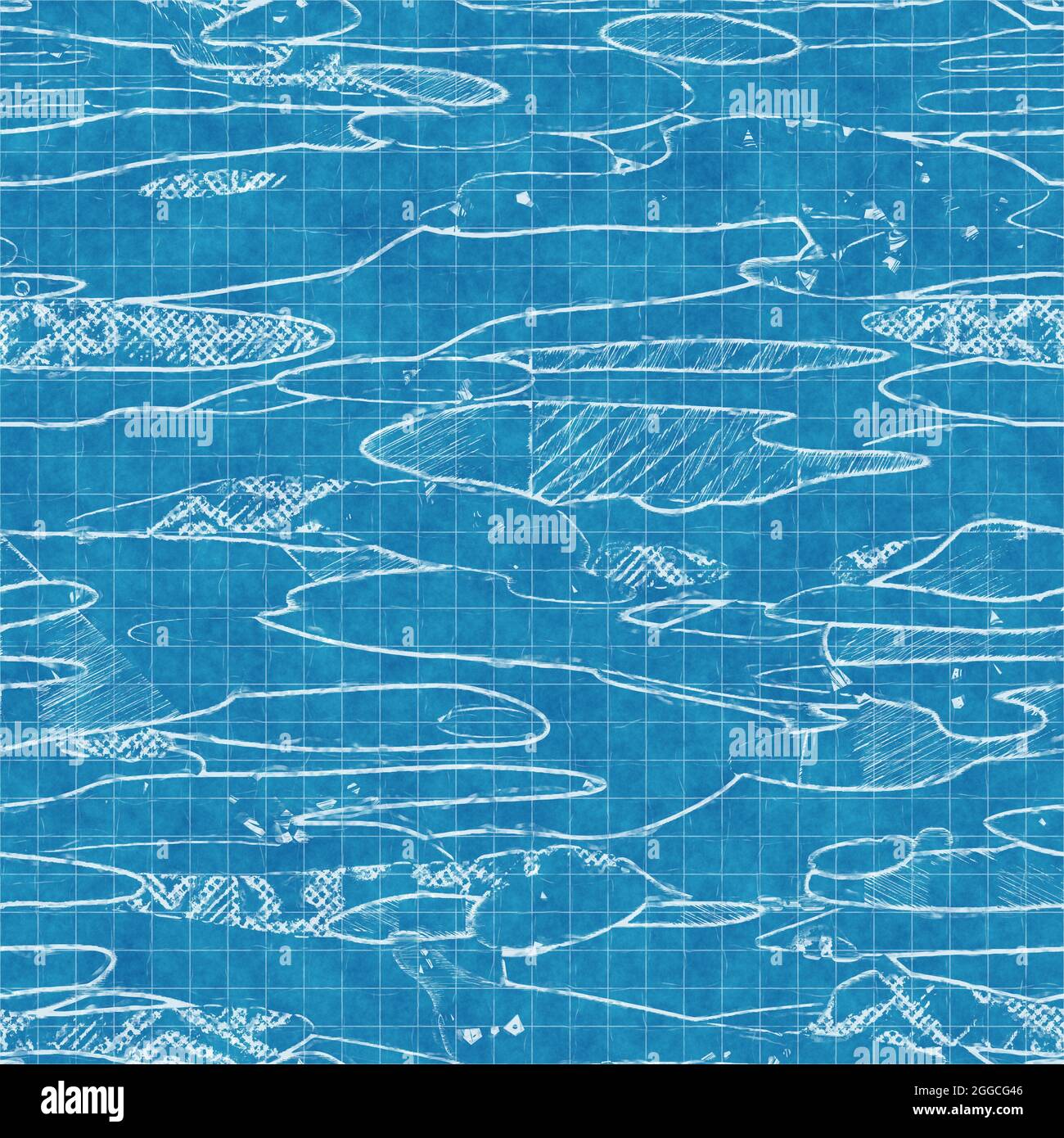 Seamless bright blue blueprint pattern for textile and print Stock ...