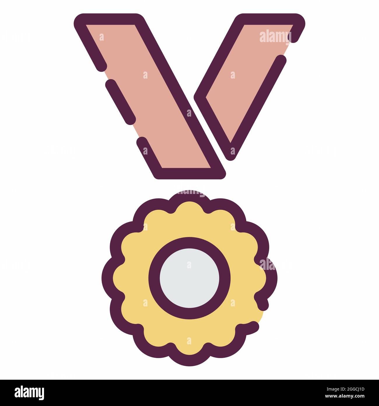 Icon Vector of Coin Awards - Line Cut Style - Simple illustration ...