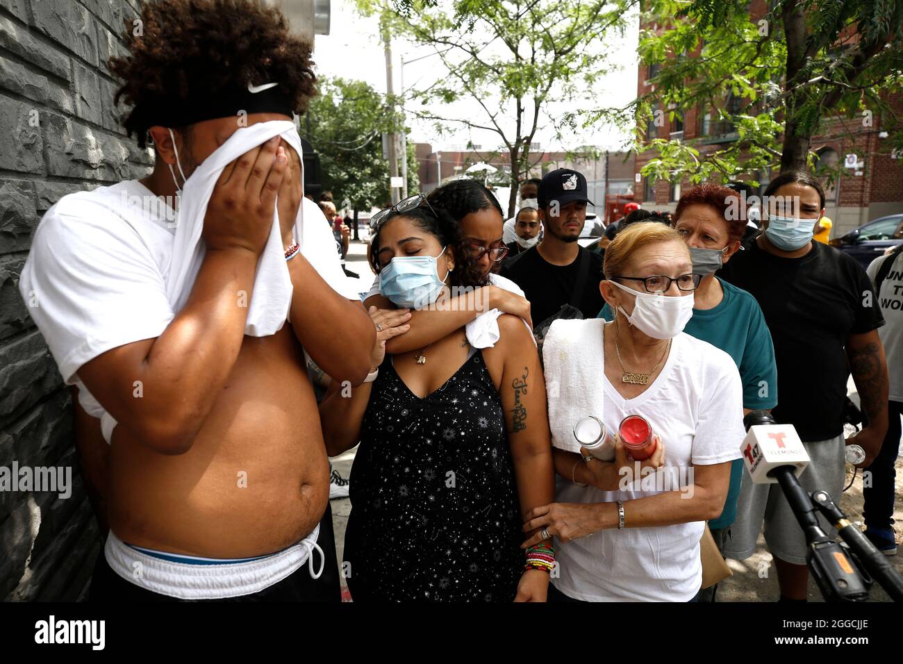 New York, USA. 30th Aug, 2021. Dozens march through the streets one day ...