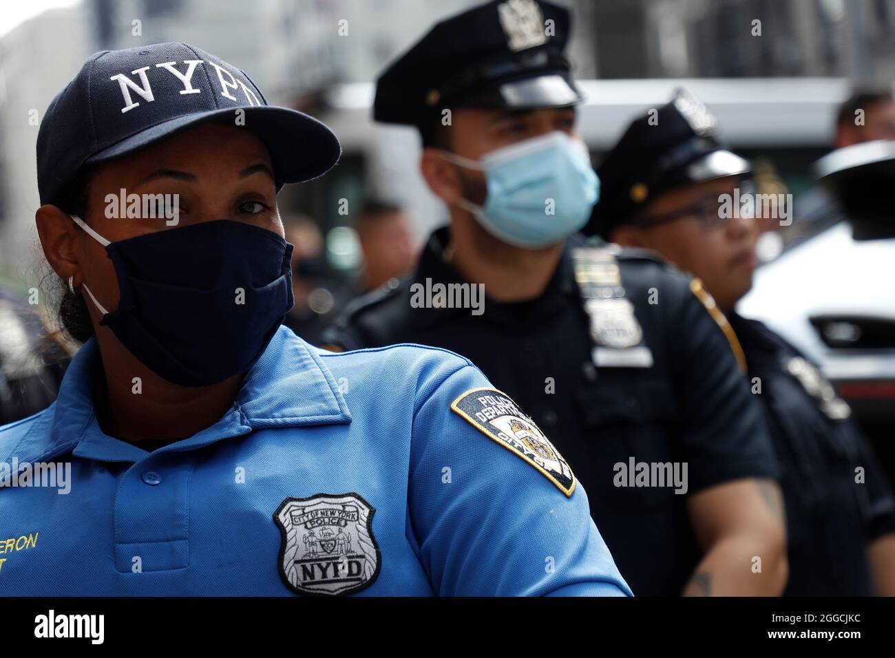 New York, USA. 30th Aug, 2021. Dozens march through the streets one day ...