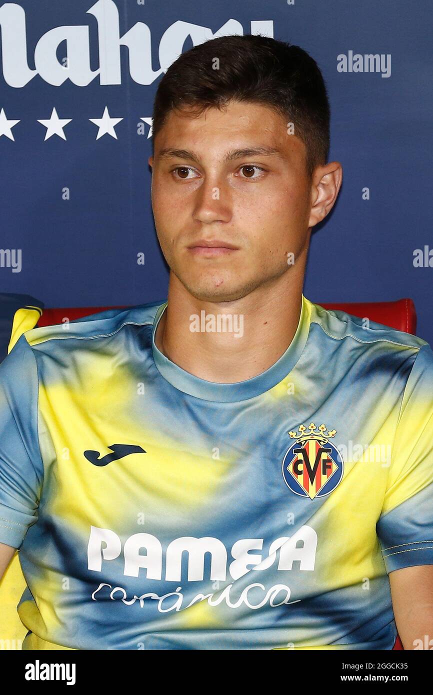 Madrid, Spain. 29th Aug, 2021. Jorge Cuenca (Villarreal) Football ...