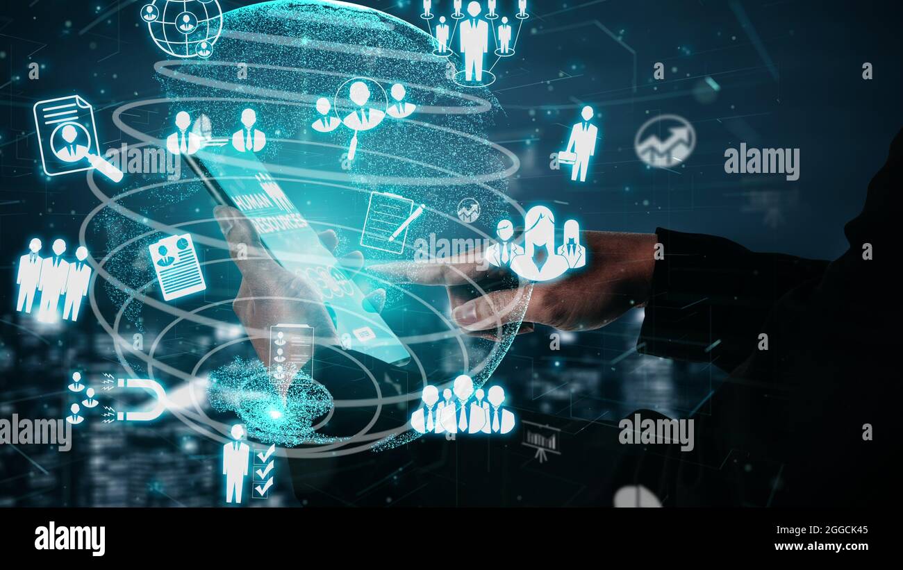 Human Resources Recruitment and People Networking conceptual . Modern ...