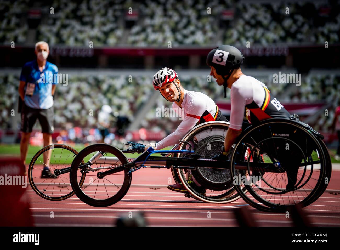Paralympian athlete Peter Genyn and Paralympian athlete Roger Habsch ...