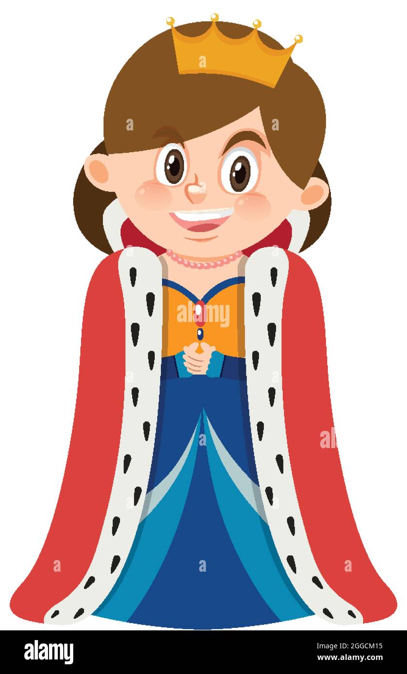 Queen medieval historical characters illustration Stock Vector Image ...