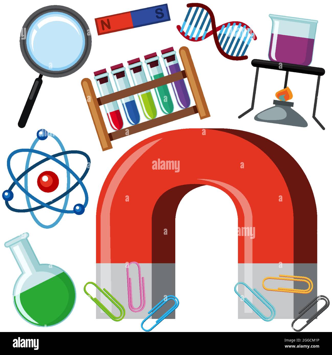 Set of Science learning tools illustration Stock Vector Image & Art - Alamy