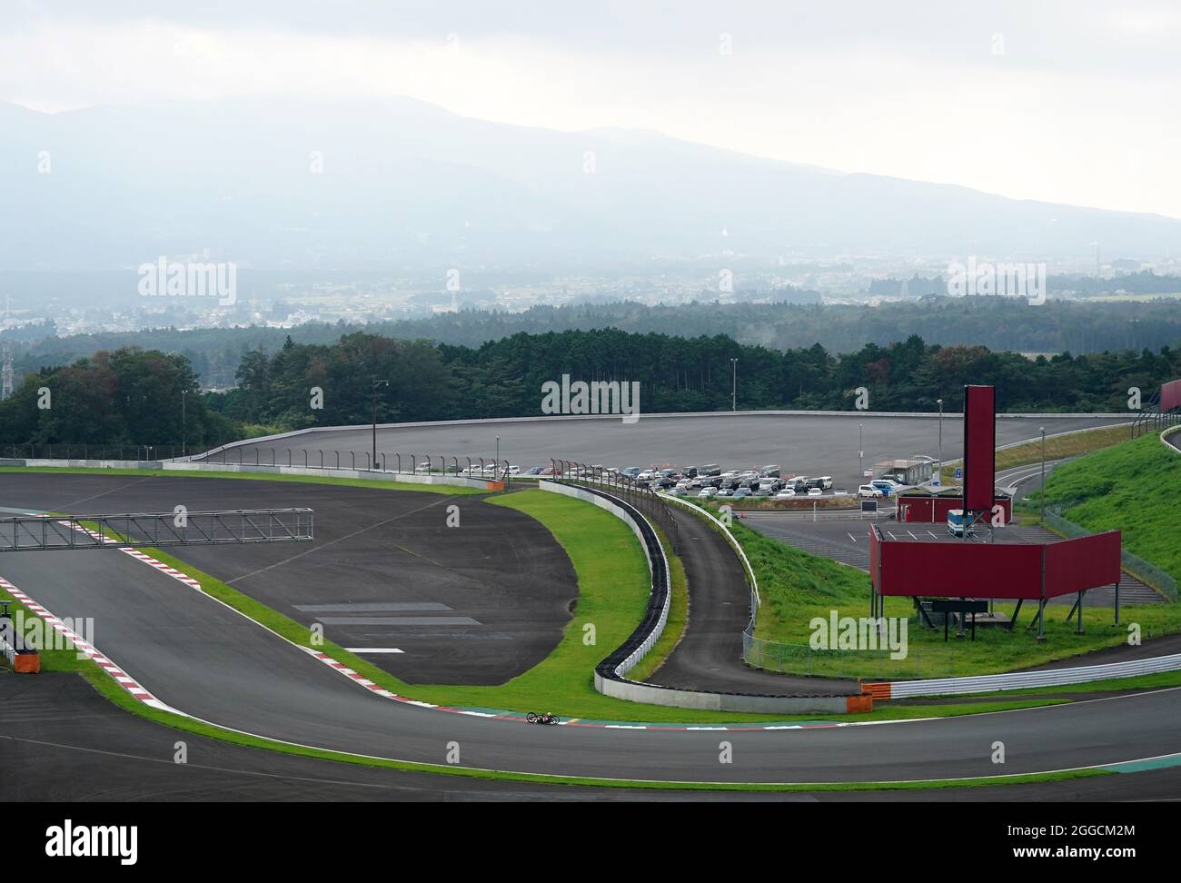 A general view during the time trials at Fuji International Speedway ...
