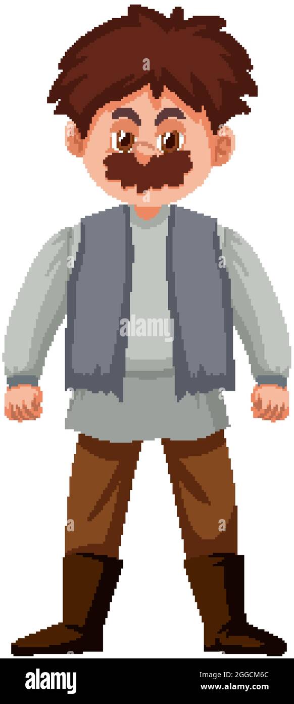 Medieval male historical cartoon characters illustration Stock Vector ...