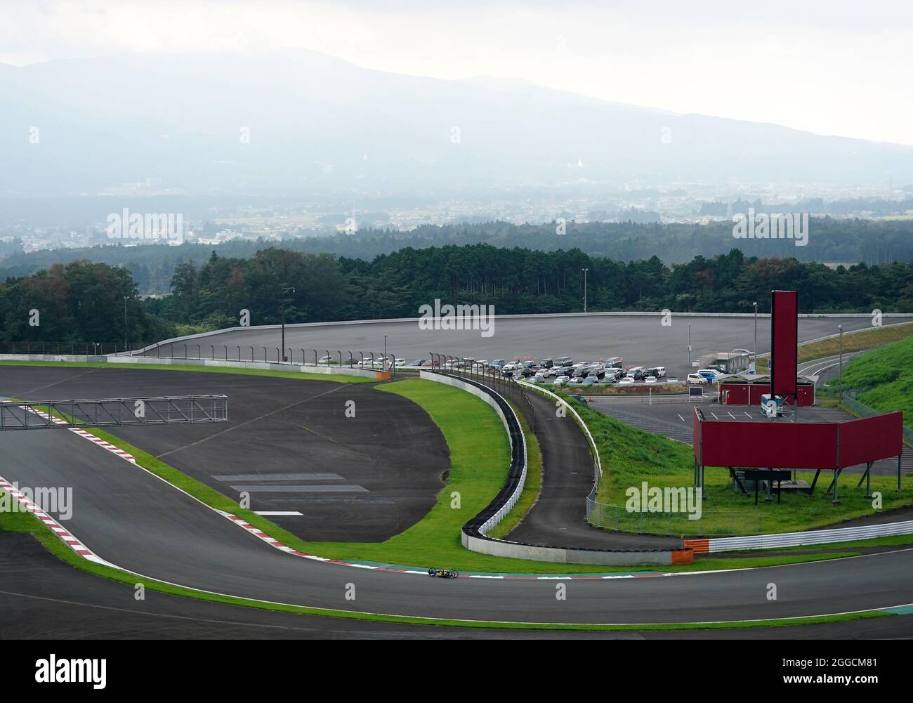 A general view during the time trials at Fuji International Speedway ...