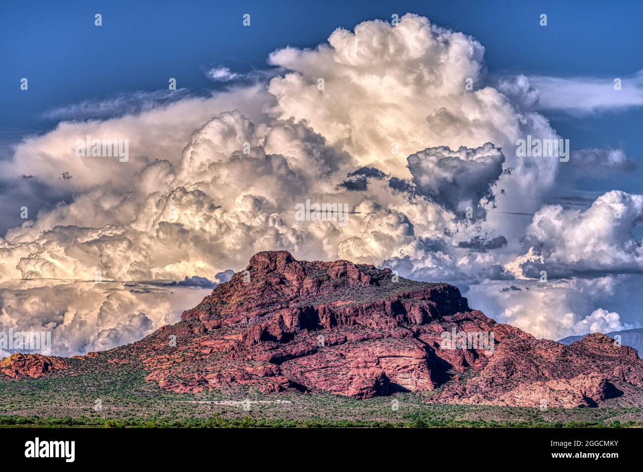 Red Mountian, a.k.a., Mt. McDowell, in the Sonoran Desert near Phoenix ...
