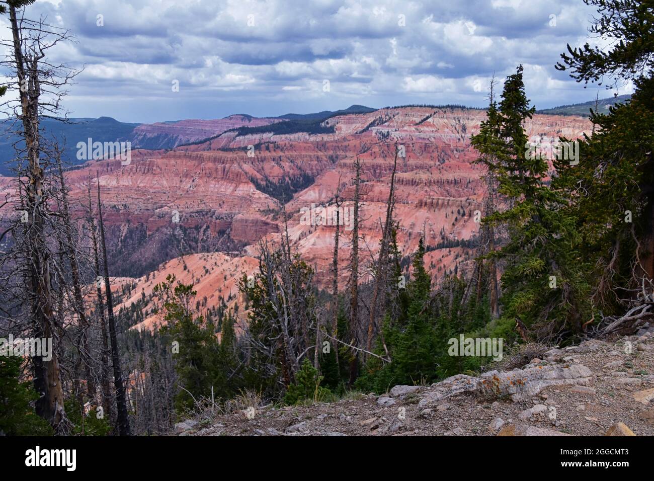 Cedar Breaks National Monument views from hiking trail near Brian head ...
