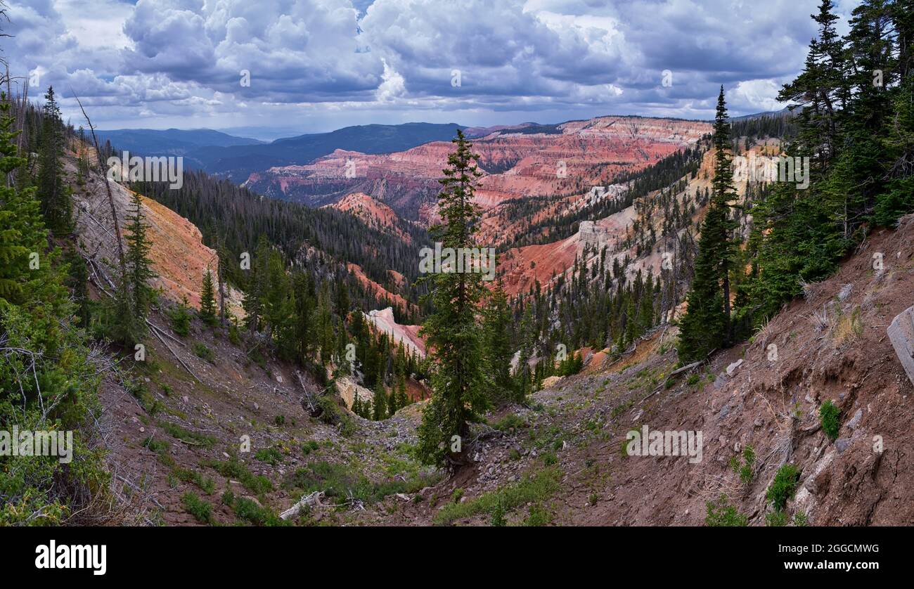 Cedar Breaks National Monument views from hiking trail near Brian head ...