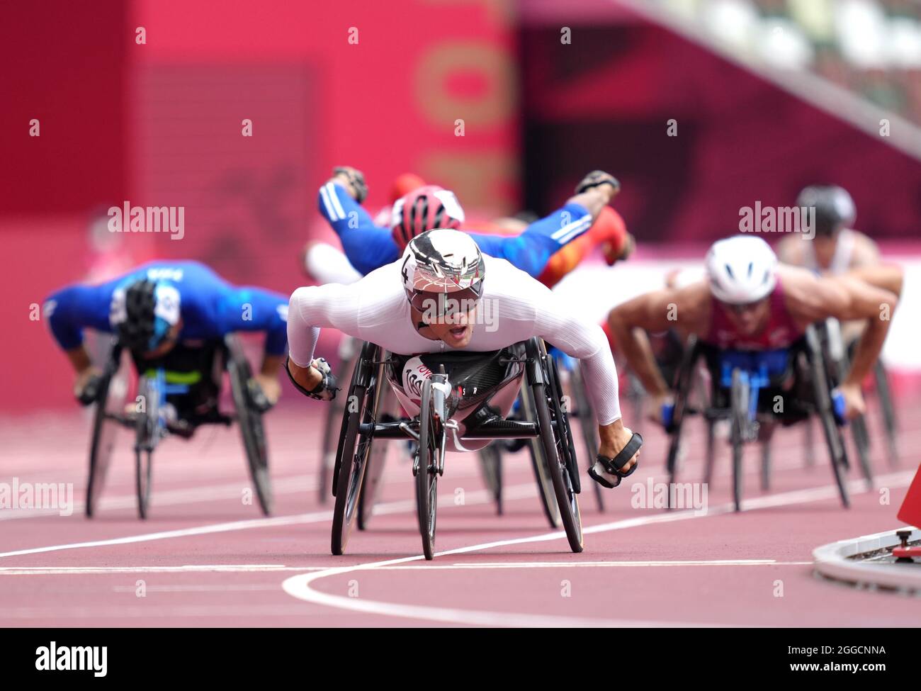 Switzerland's Marcel Hug on the way to setting a world record in the ...