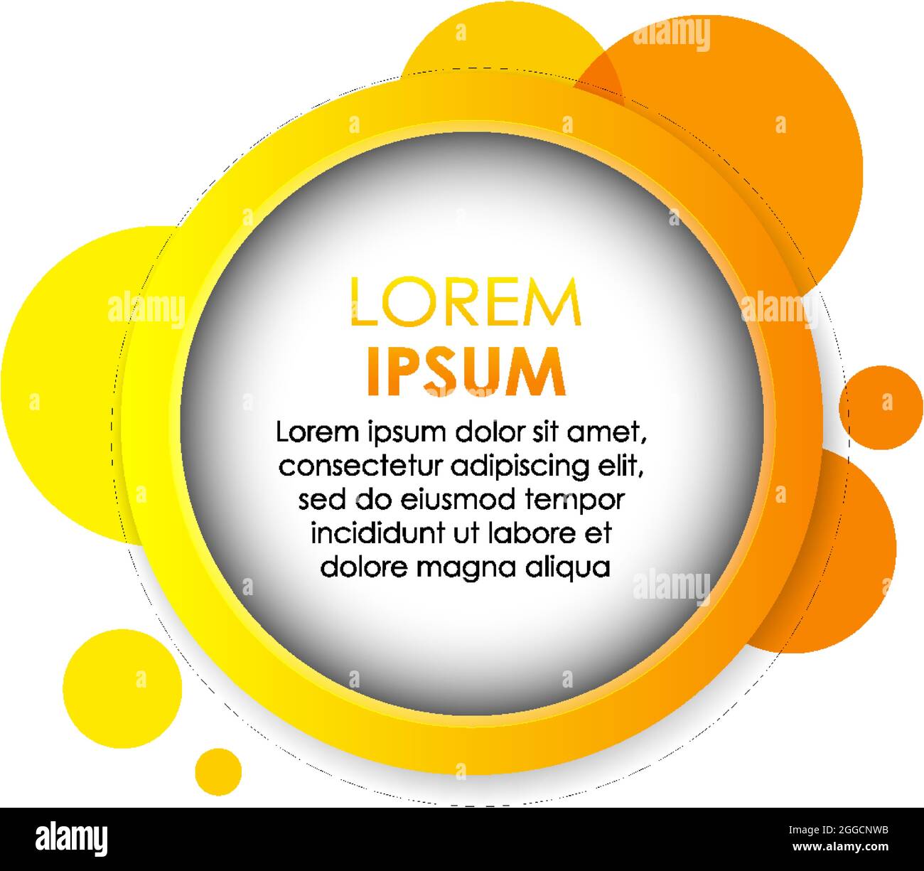 Circle yellow gradient abstract banner template illustration Stock ...