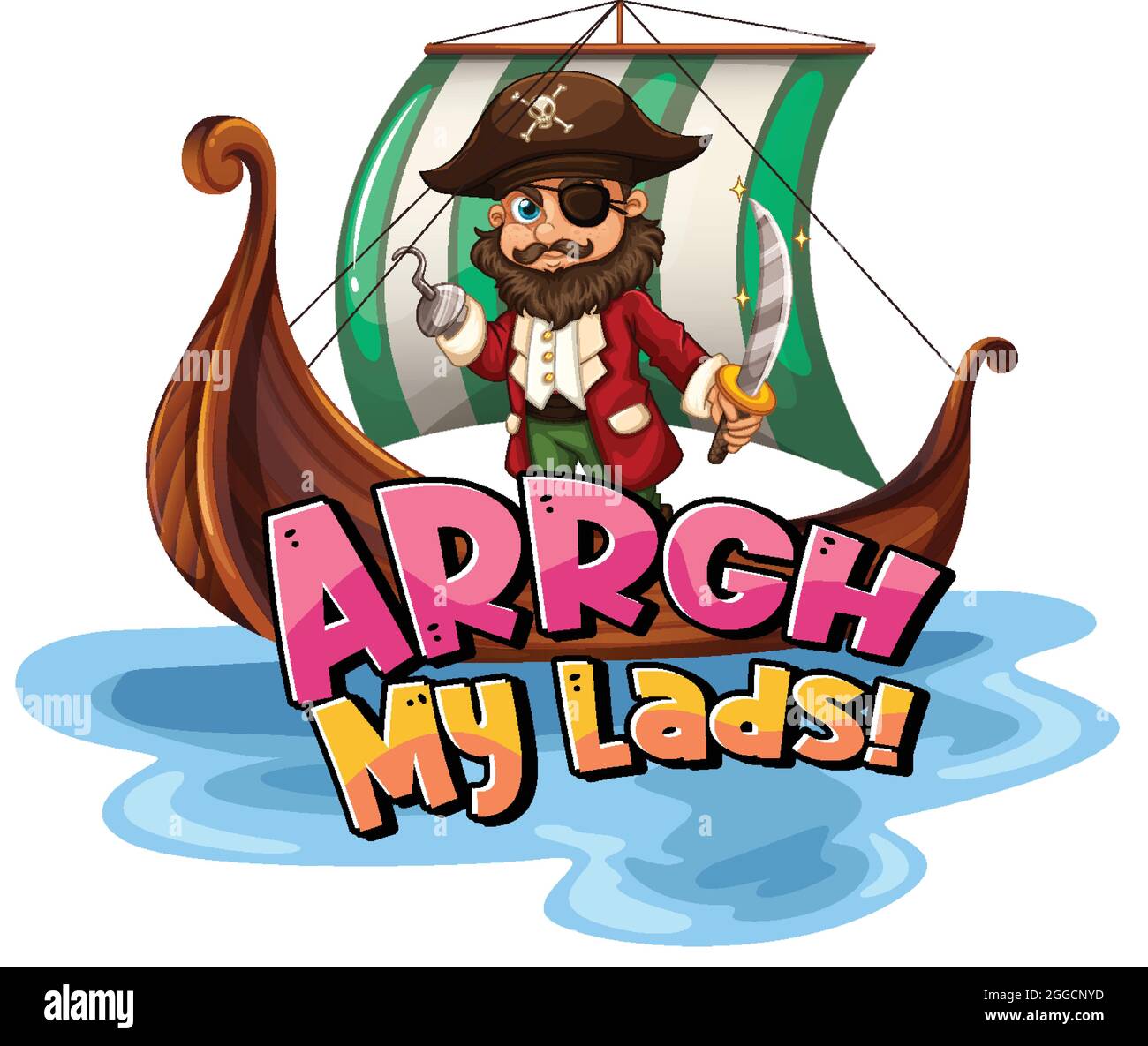 Pirate Slang Concept With Arrgh My Lads Phrase And A Pirate Cartoon Pirate Slang Concept With Arrgh My Lads Phrase And A Pirate Cartoon