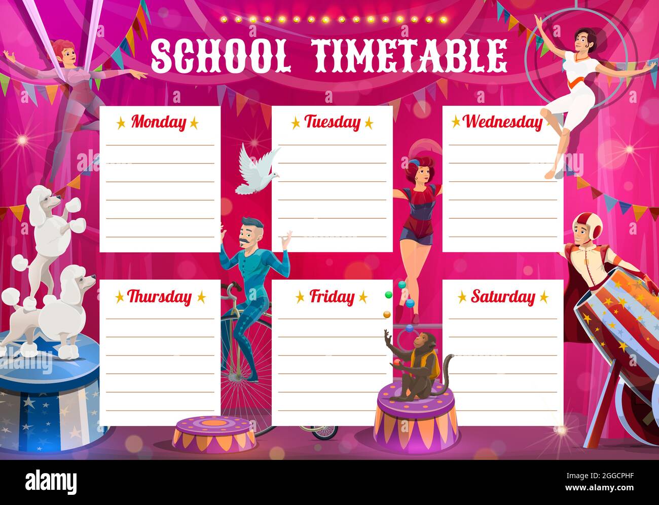 Shapito circus performers, education timetable with big top artists ...