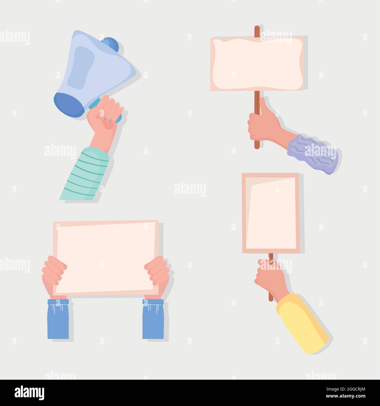 Manifestation icon set Stock Vector Image & Art - Alamy