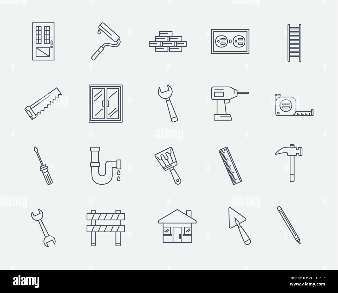 construction symbol set Stock Vector Image & Art - Alamy