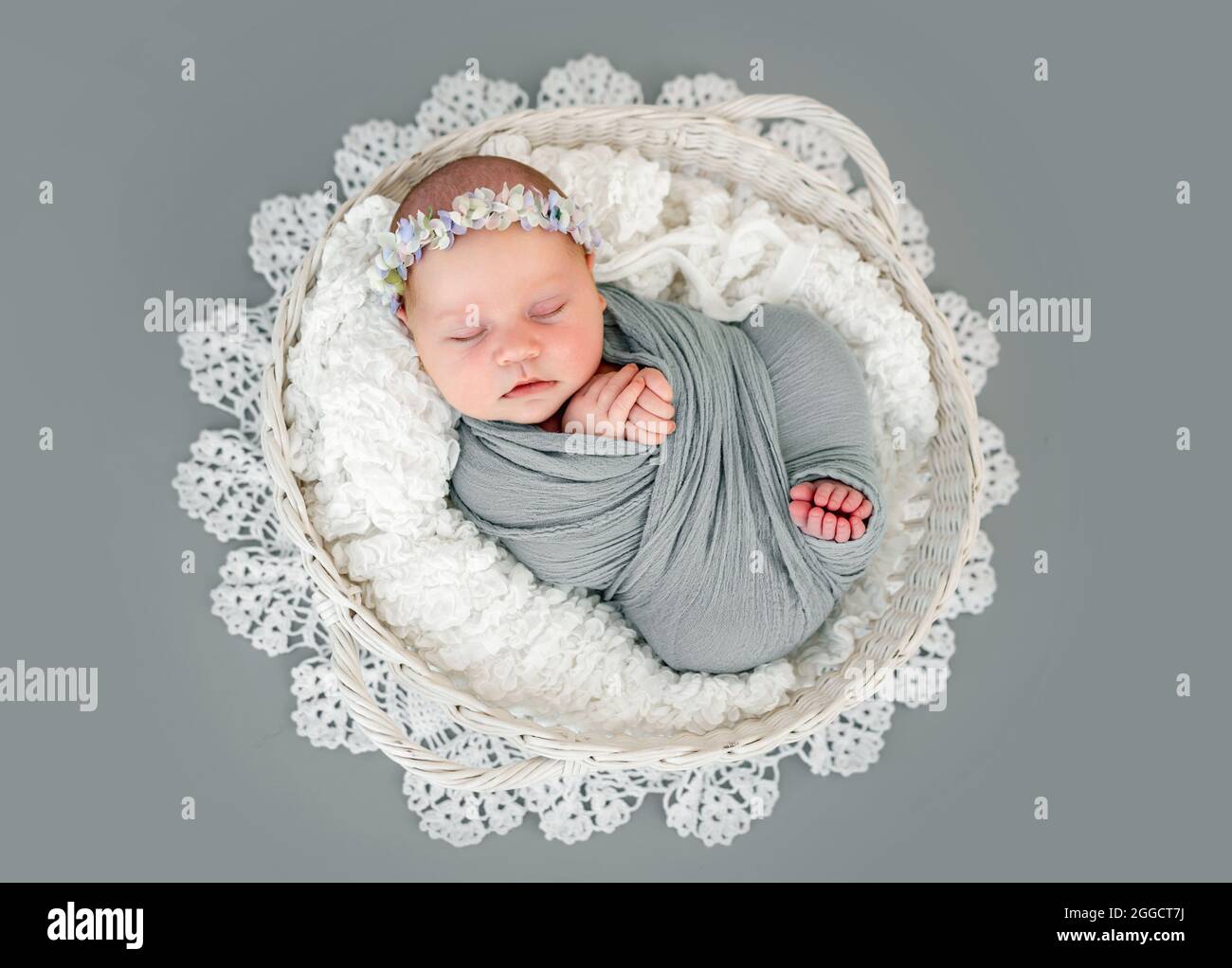 Newborn baby girl photoshoot Stock Photo - Alamy