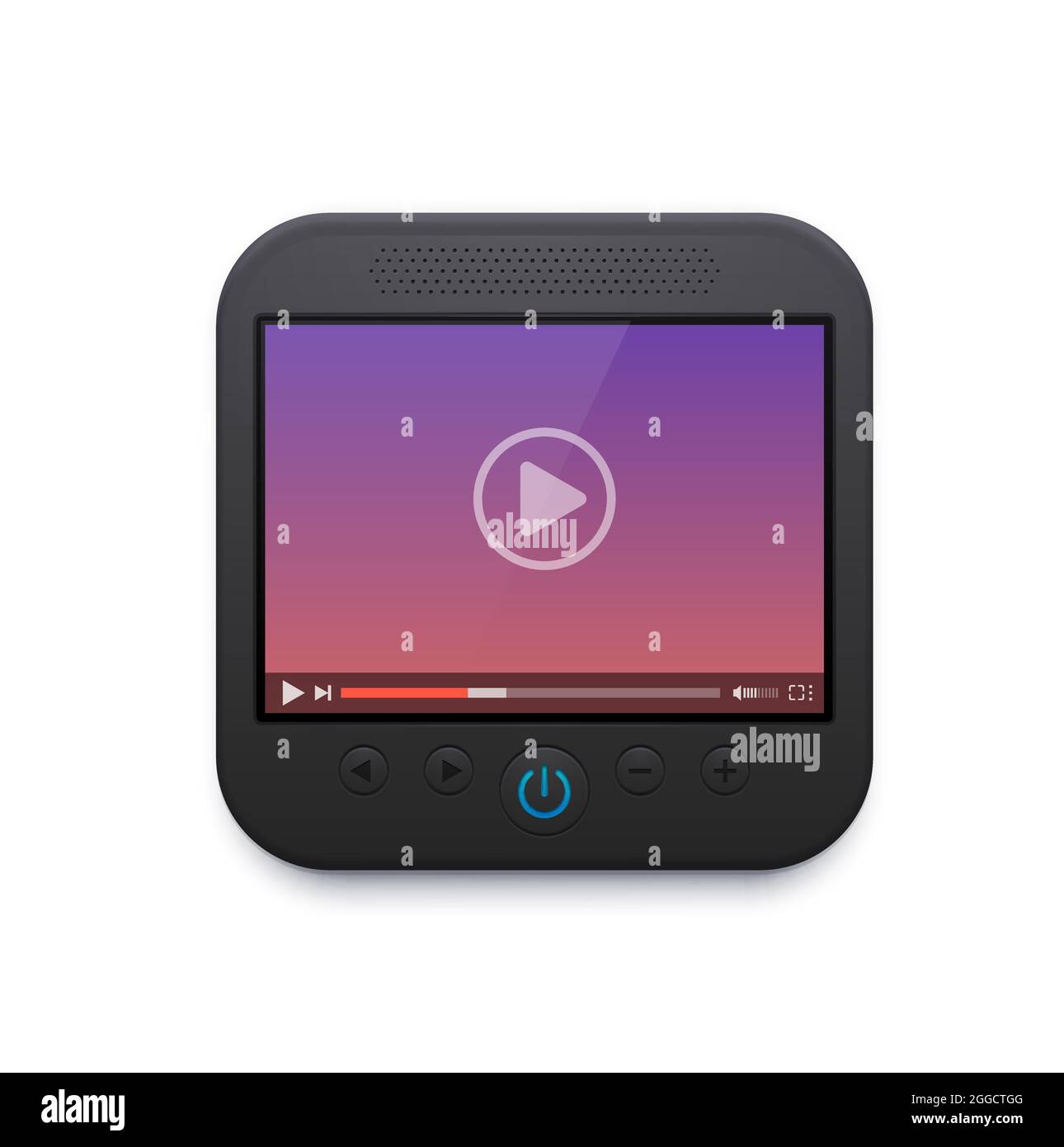 Movie and video player interface icon, vector ui design, play button on ...
