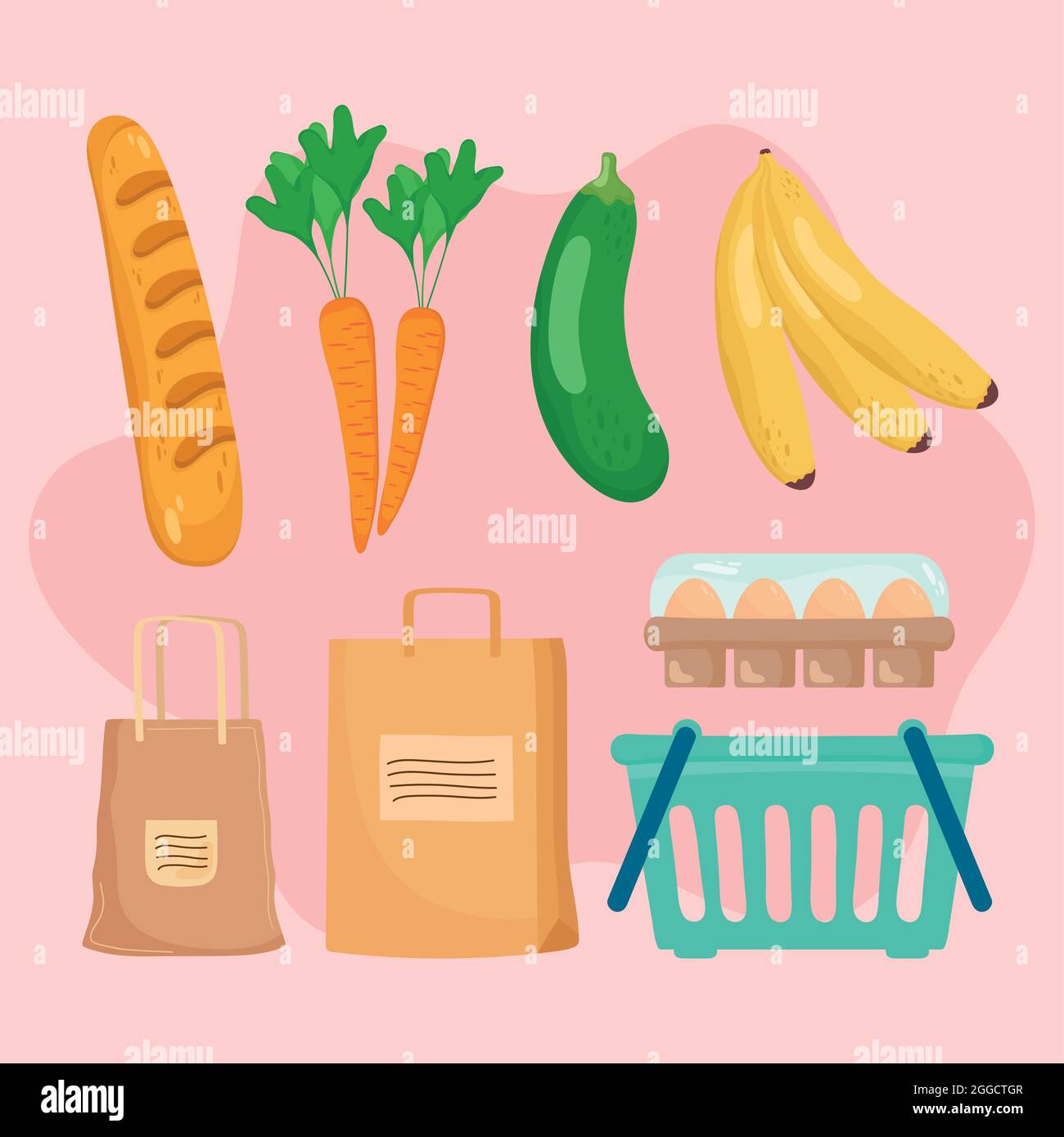 Groceries icon set Stock Vector Image & Art - Alamy
