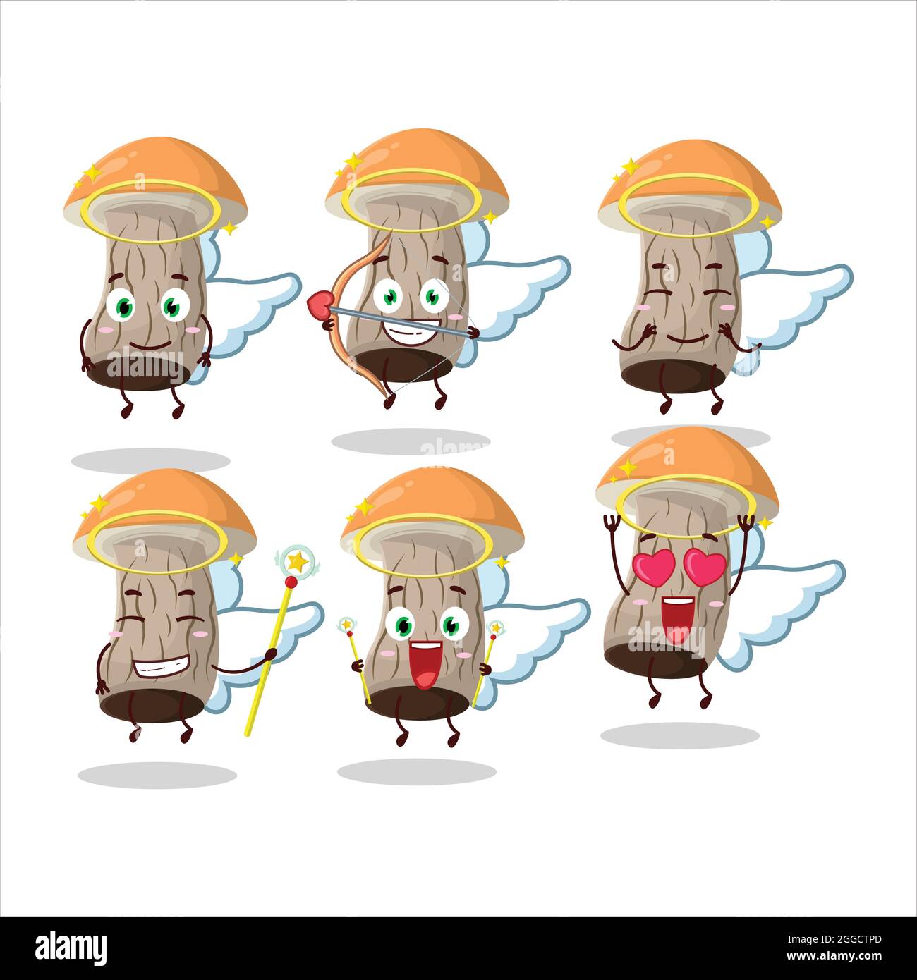 Scaber stalk cartoon designs as a cute angel character. Vector ...