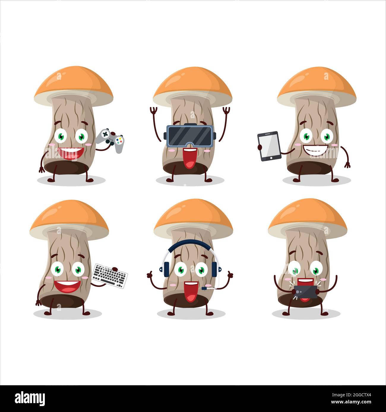 Scaber stalk cartoon character are playing games with various cute ...