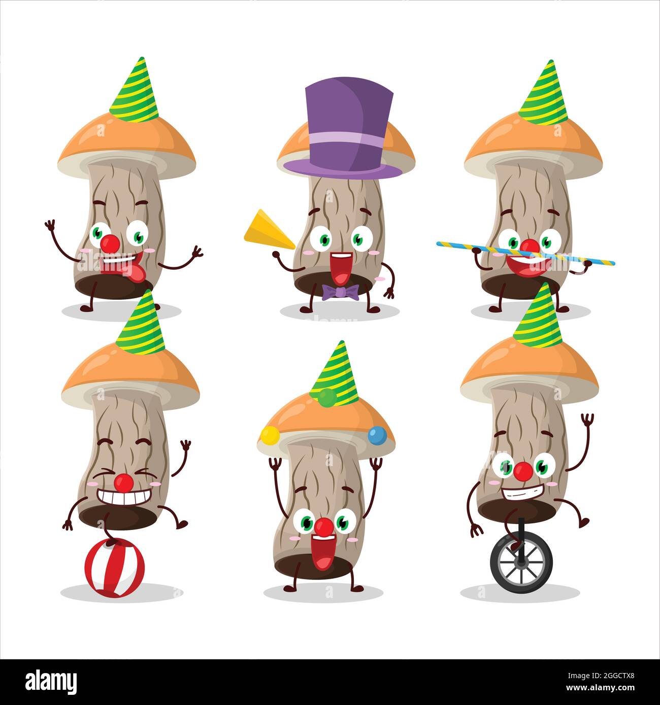 Cartoon character of scaber stalk with various circus shows. Vector ...