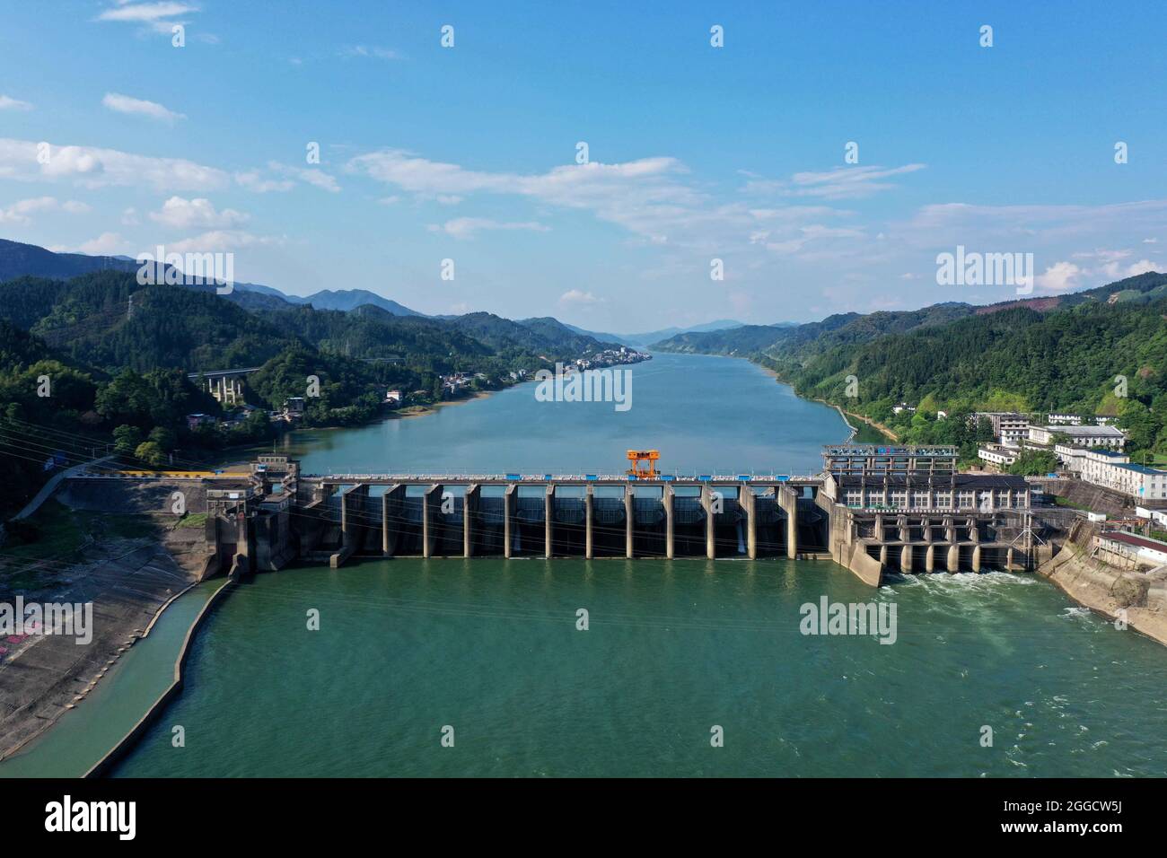 LIUZHOU, CHINA - AUGUST 30, 2021 - An aerial aerial photo taken on ...
