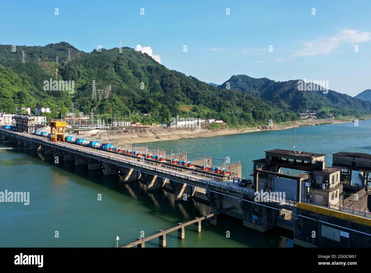 LIUZHOU, CHINA - AUGUST 30, 2021 - An aerial aerial photo taken on ...