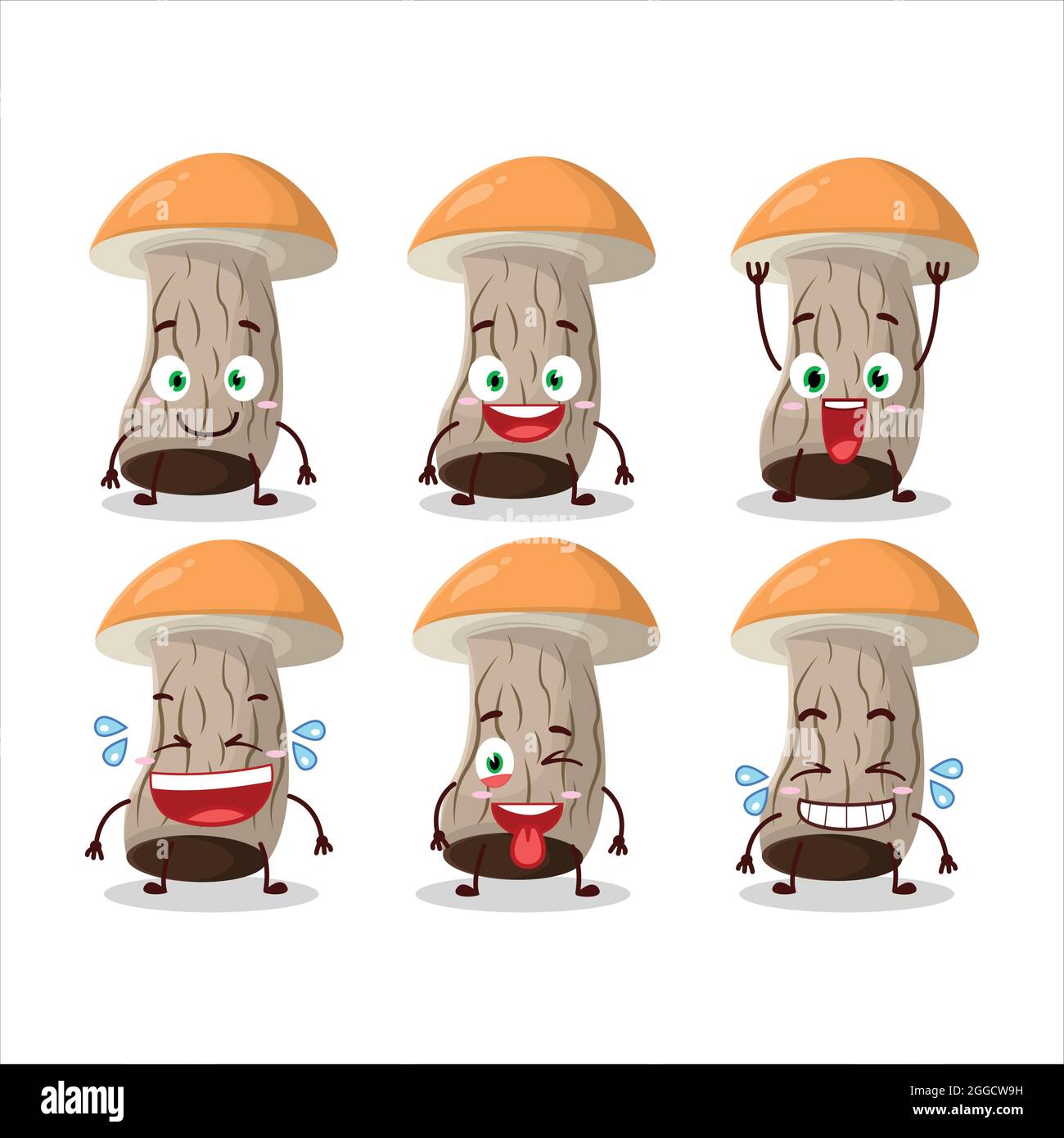 Cartoon character of scaber stalk with smile expression. Vector ...