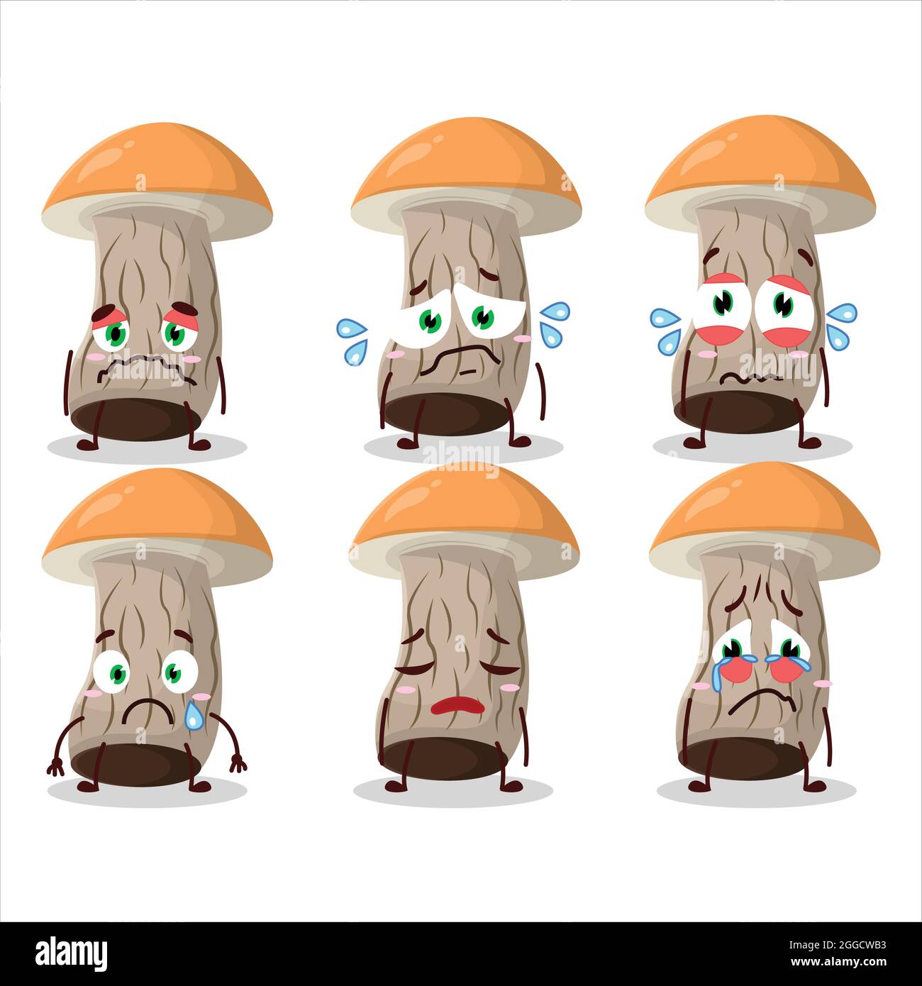 Scaber stalk cartoon in character with sad expression. Vector ...