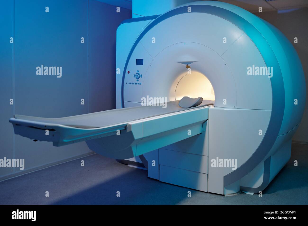 Modern magnetic resonance imaging scan equipment in large clinics or ...
