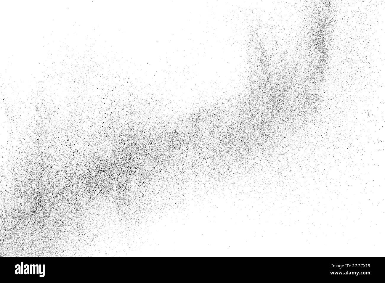 Distressed black texture. Dark grainy texture on white background. Dust ...